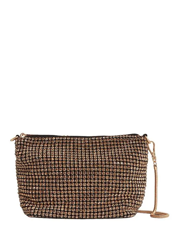 REISS Leah Crystal Pouch - Gold