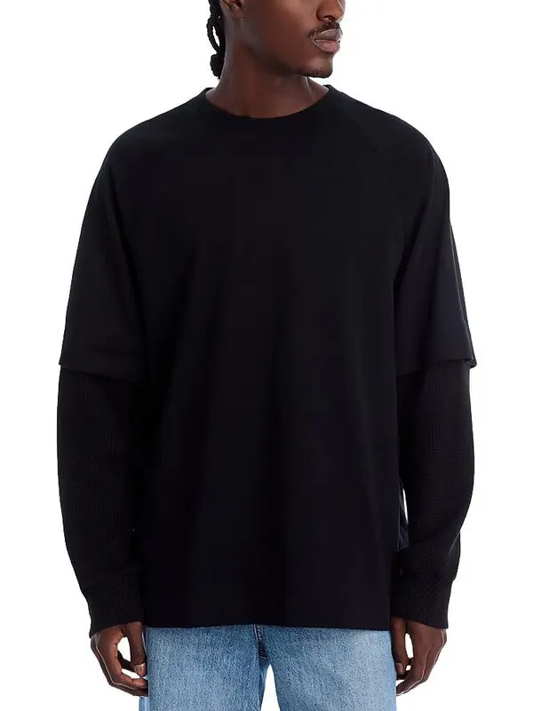Helmut Lang Double Layer Crewneck Tee - Black