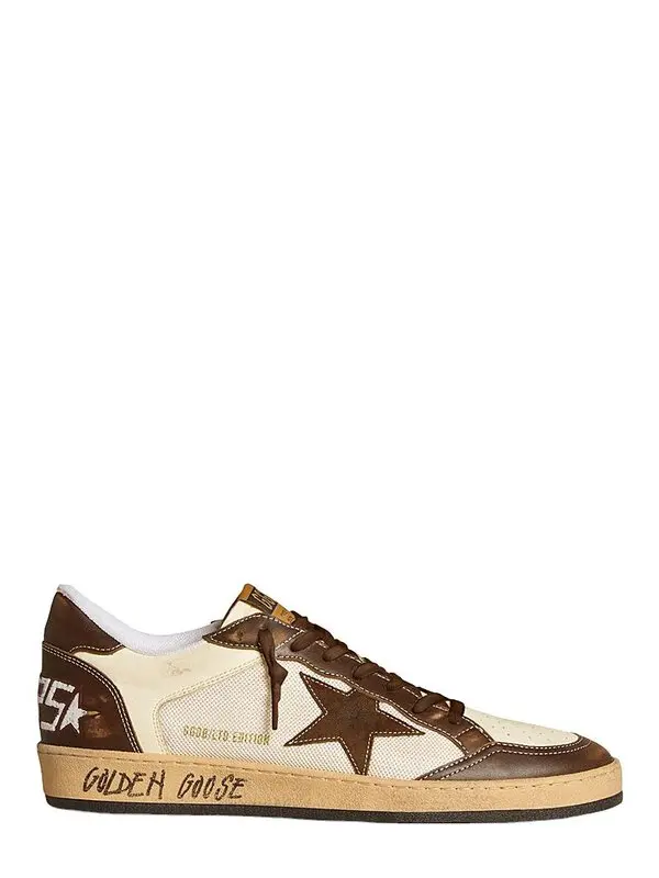 Golden Goose Ball Star Sneakers - Cream Brown