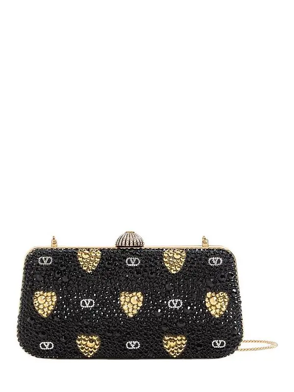 Valentino Garavani Carry Secrets Minaudiere Convertible Clutch - Black
