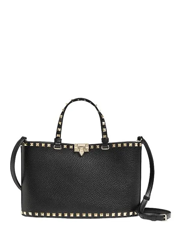 Valentino Garavani Rockstud Small Top Handle Bag - Black