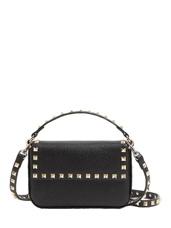 Valentino Garavani Rockstud Top Handle Shoulder Bag - Black