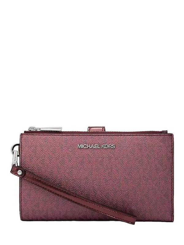 Michael Kors Jet Set Monogram Wristlet - Oxblood