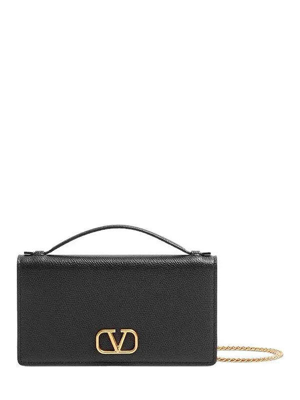 Valentino Garavani Vlogo Signature Top Handle Shoulder Bag - Black