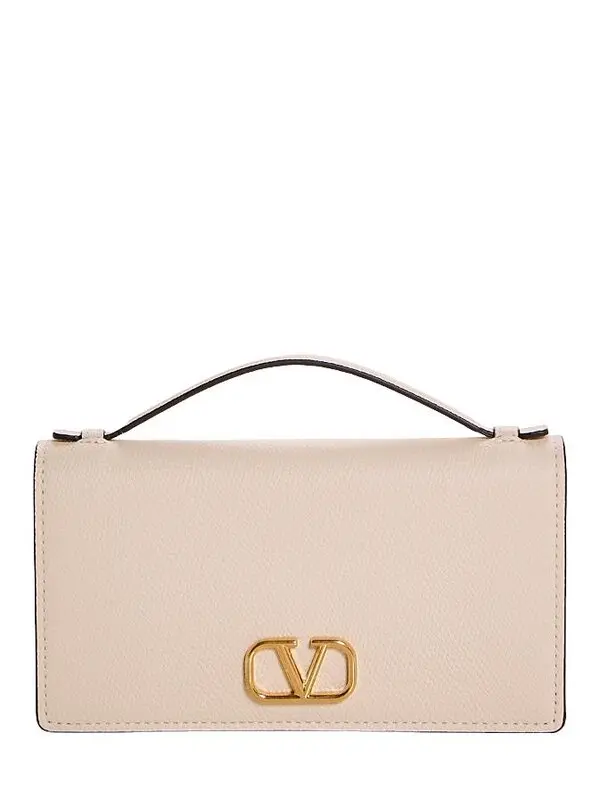 Valentino Garavani Vlogo Signature Top Handle Shoulder Bag - Light Ivory