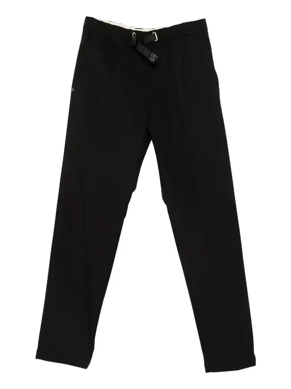 WHITE SAND Drawstring Trousers - Black