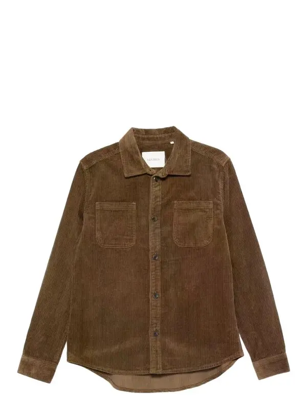 LES DEUX Patch-pocket Corduroy Shirt - Brown