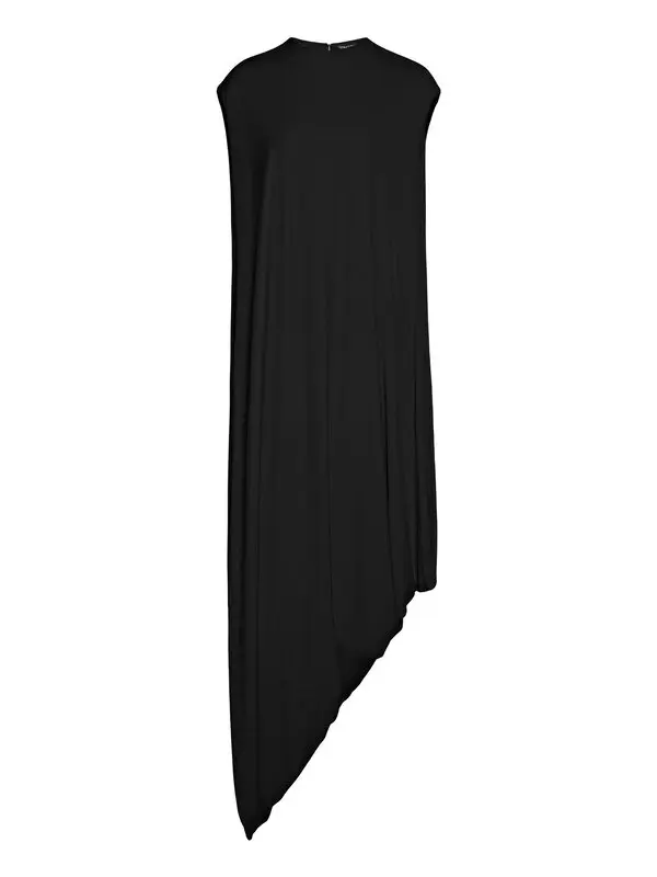 TOM FORD Draped Crepe Jersey Long Top - Black