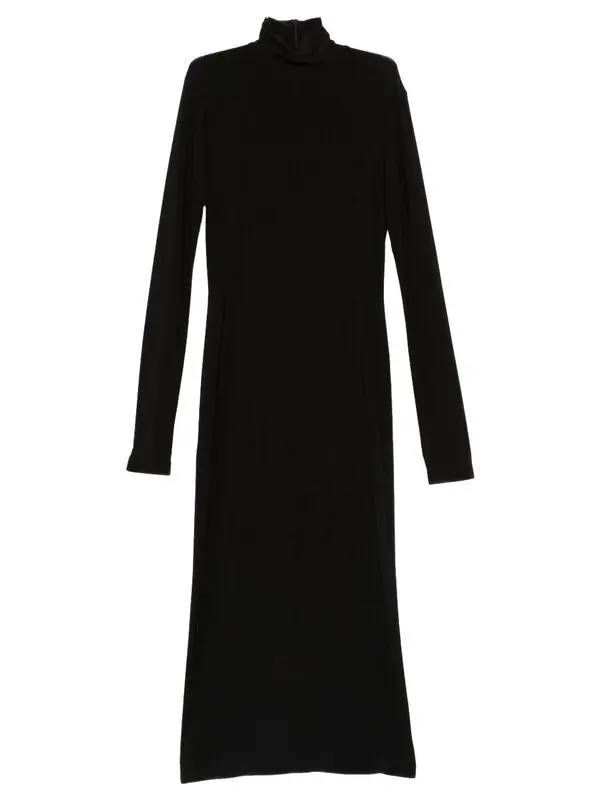 Norma Kamali Turtle-neck Midi Dress - Black