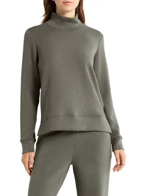 MPG Dreamweave Recycled Polyester Blend Mock Neck Sweatshirt - Kambaba