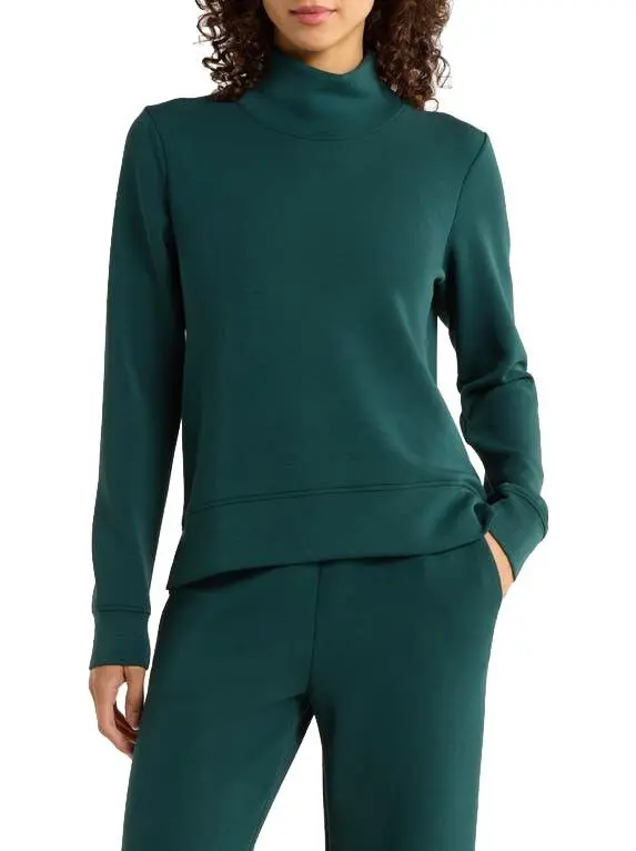MPG Dreamweave Recycled Polyester Blend Mock Neck Sweatshirt - Ponderosa Pine