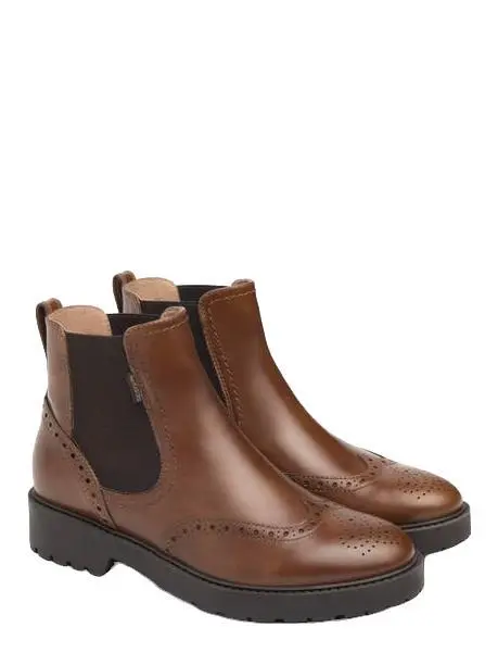 NEROGIARDINI Wingtip Chelsea Boot - Brown