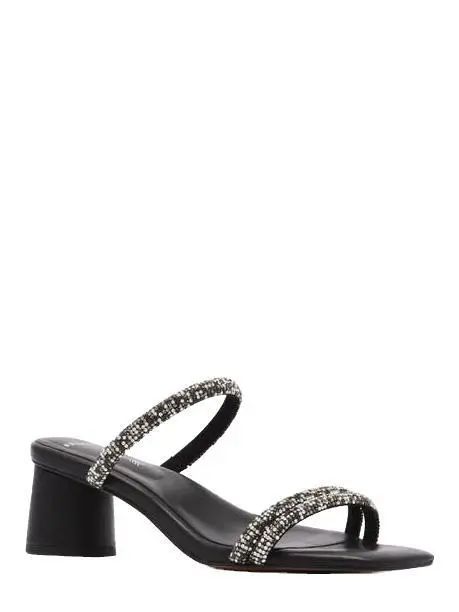 FRANKIE4 Crystal Embellished Slide Sandal - Black Smoke Crystal