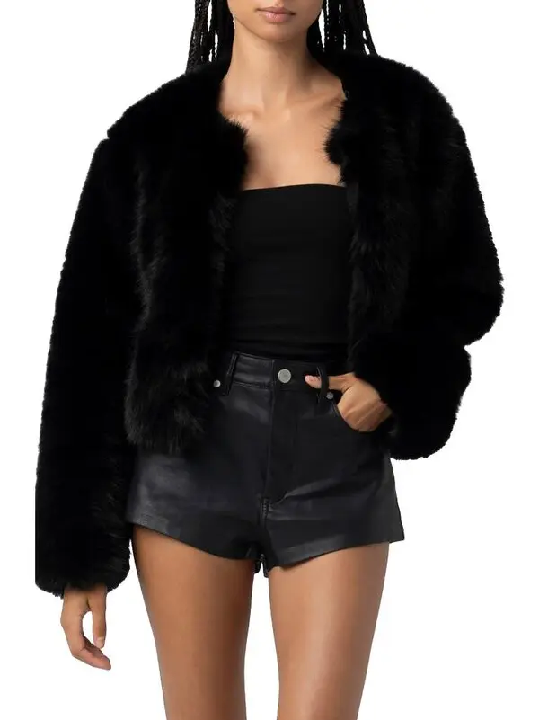 Blanknyc Faux Fur Cropped Jacket - Cash Flow
