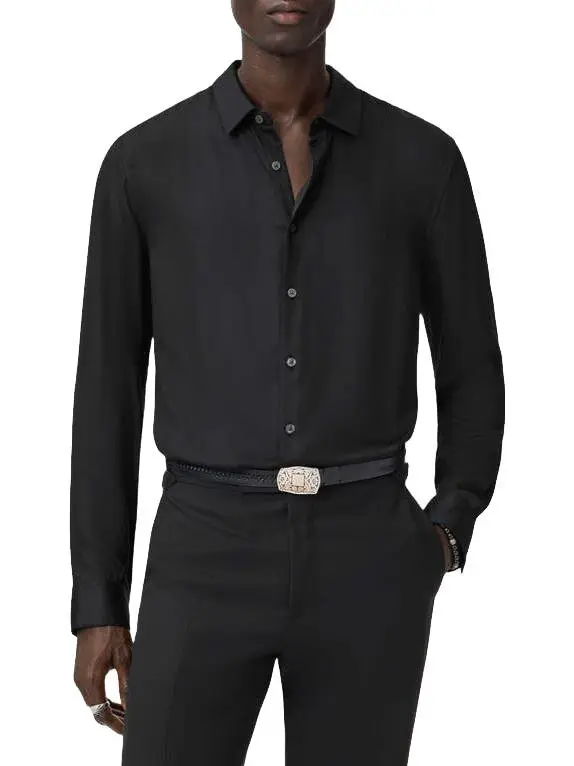 John Varvatos Ross Button-up Shirt - Black