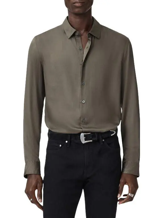 John Varvatos Ross Button-up Shirt - Teakwood