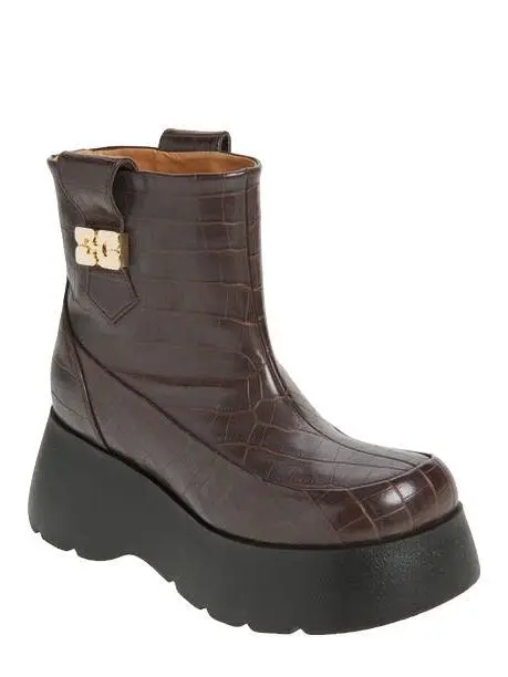 GANNI Kat Platform Bootie - Chocolate Fondant