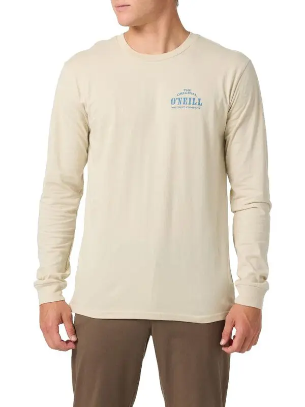 O'Neill Wedges Graphic Long Sleeve T-shirt - Light Khaki