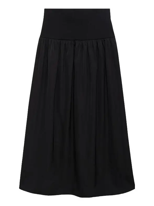 Mango Gathered A-line Skirt - Black