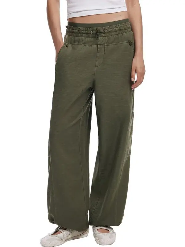 Desigual Cotton Toggle Joggers - Khaki