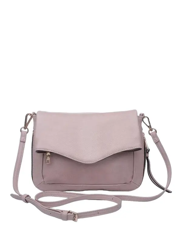 MODA LUXE Foldover Crossbody Bag - Natural