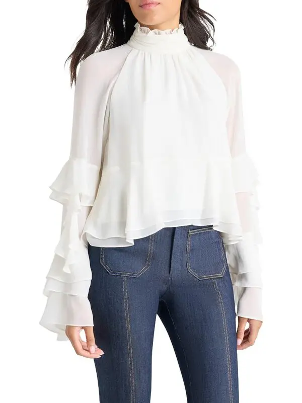 White Bell Sleeve Tops | Editorialist