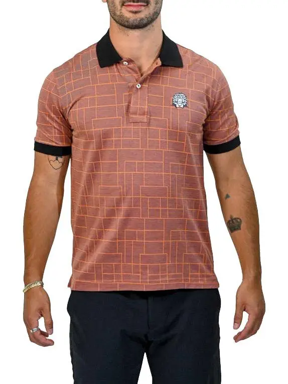 MACEOO Mozart Lines Tipped Polo - Orange