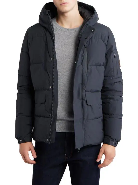 SAVE THE DUCK Alter Waterproof Hooded Puffer Jacket - Black