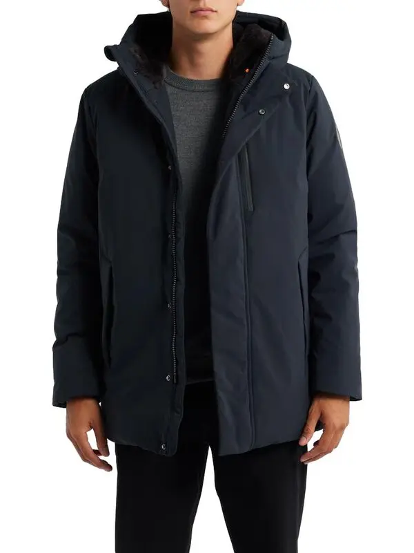 SAVE THE DUCK Antoine Faux-fur Lined Waterproof Hooded Parka - Black