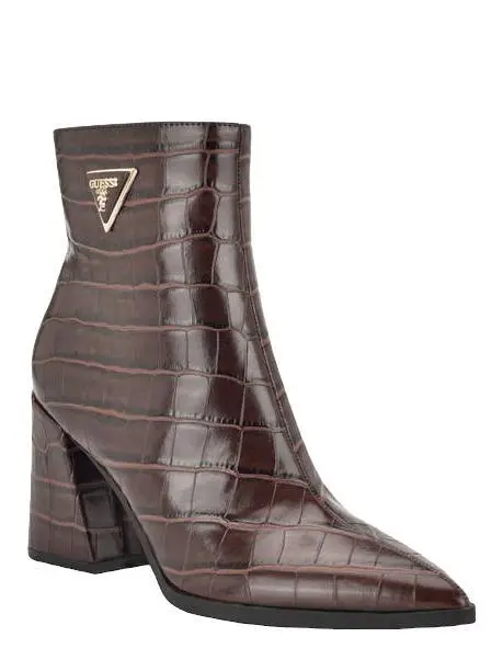 Guess Lusera Pointed Toe Bootie - Dark Brown