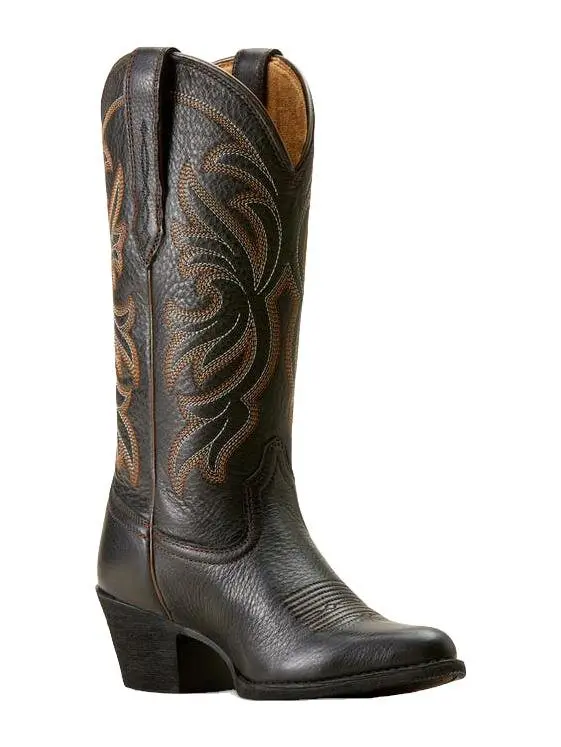 Ariat Heritage Western Boots - Black Deertan