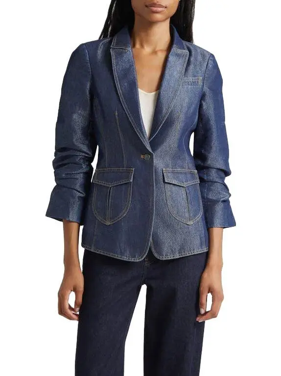 Cinq À Sept Louisa Denim Blazer - Minuit