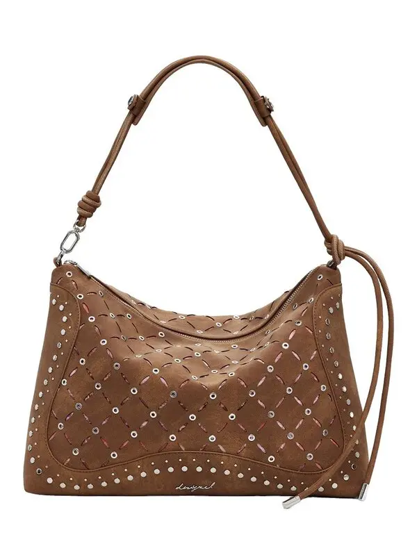 Desigual Faux Leather Shoulder Bag - Camel