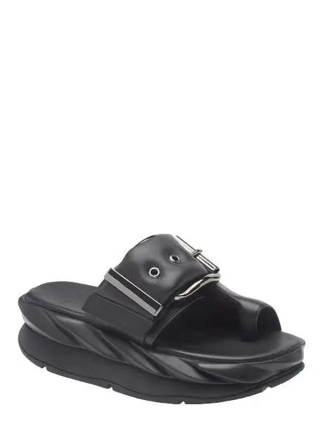 4CCCCEES Mellow Glow Toe Loop Platform Sandal - Gun Metal