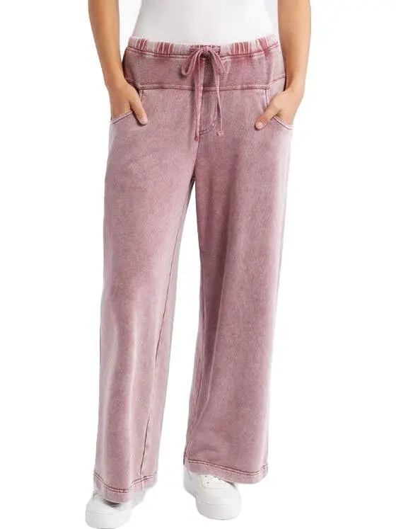 CITY BLUES Drop Waist Lounge Pants - Dusty Rose