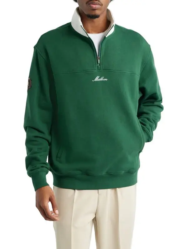 MALBON Milton Quarter Zip Pullover - Myrtle