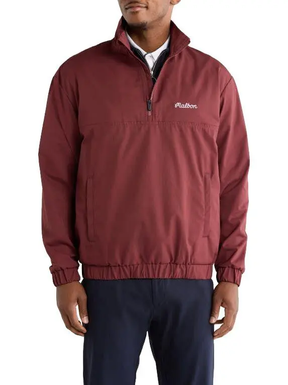 MALBON Quarter Zip Pullover - Red Mahogany