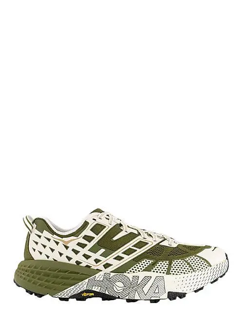 Hoka Speedgoat 2 Mesh Trainers - Moss Green Rose Cream