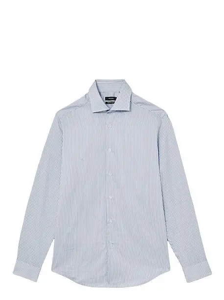 REISS Remote Slim-fit Cotton-sateen Shirt - Blue Stripe