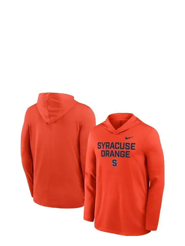 Nike Syracuse 2025 Sideline Dri-fit Long Sleeve Hoodie T-shirt - Orange