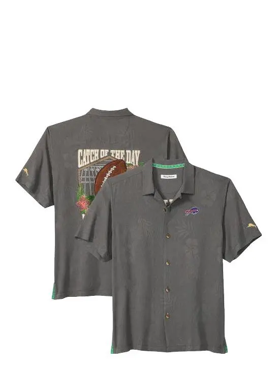 Tommy Bahama Buffalo Bills Catch Of The Day Islandzone Button-up Shirt - Gray