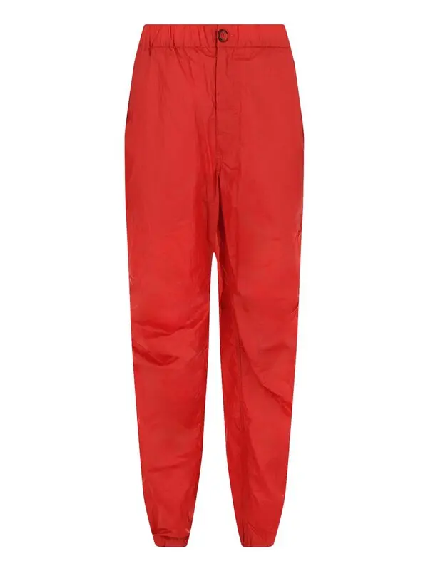 FERRAGAMO Coated Straight Leg Pants - Red