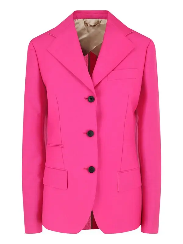 Versace Mohair-blend Blazer - Pink