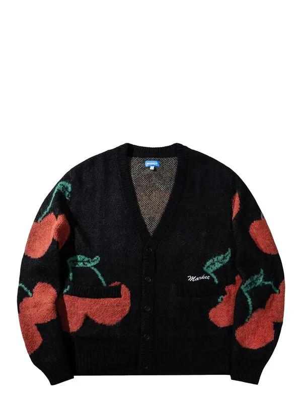 MARKET Double Cherries Cardigan - Black