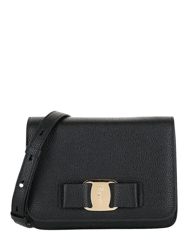FERRAGAMO Vara Bow Crossbody Bag - Black