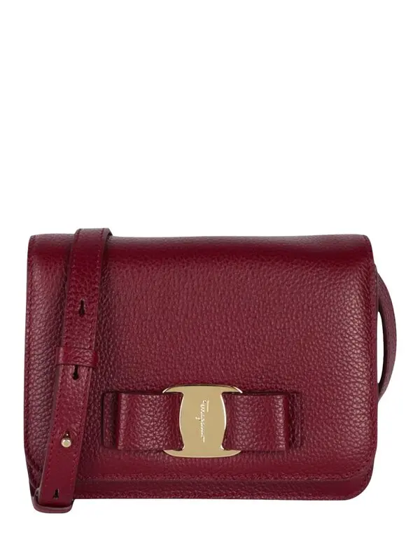 FERRAGAMO Vara Bow Crossbody Bag - Red