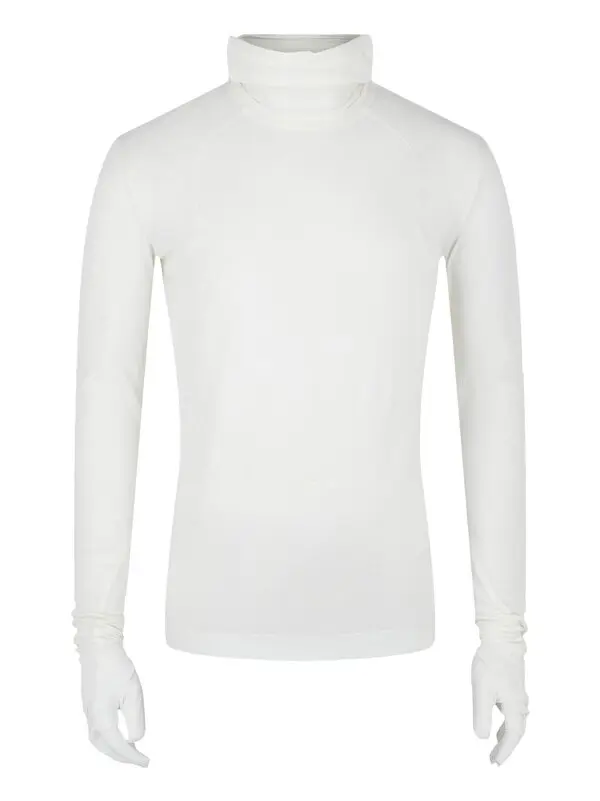 Givenchy Long-sleeve Balaclava Shirt With Gloves - White