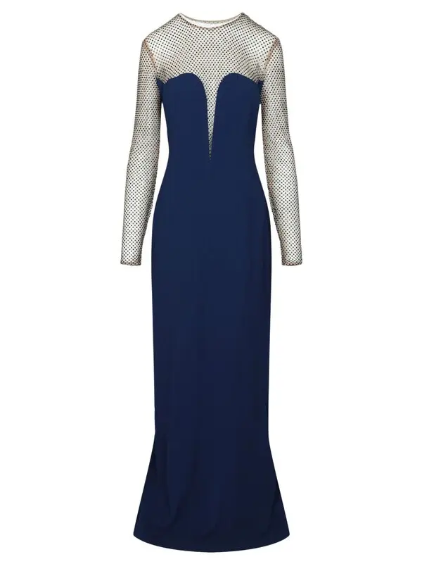 Stella McCartney Myah Embellished Long-sleeve Gown - Blue