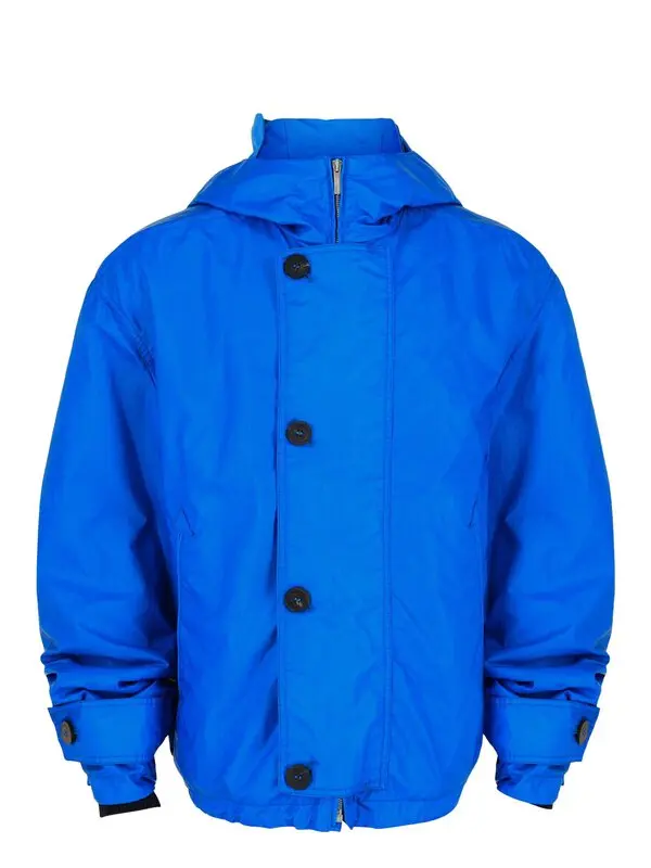 FERRAGAMO Coated Hooded Jacket - Blue