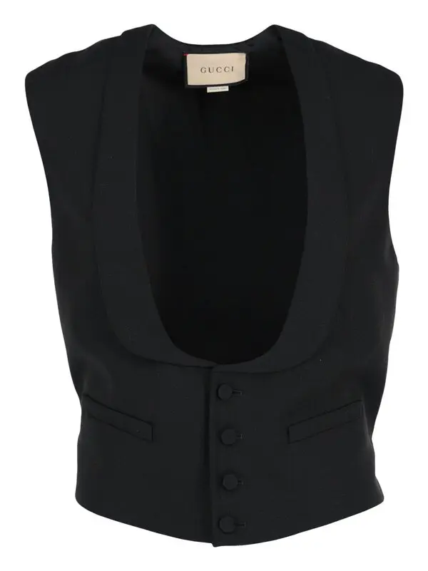Gucci Wool Blend Vest - Black